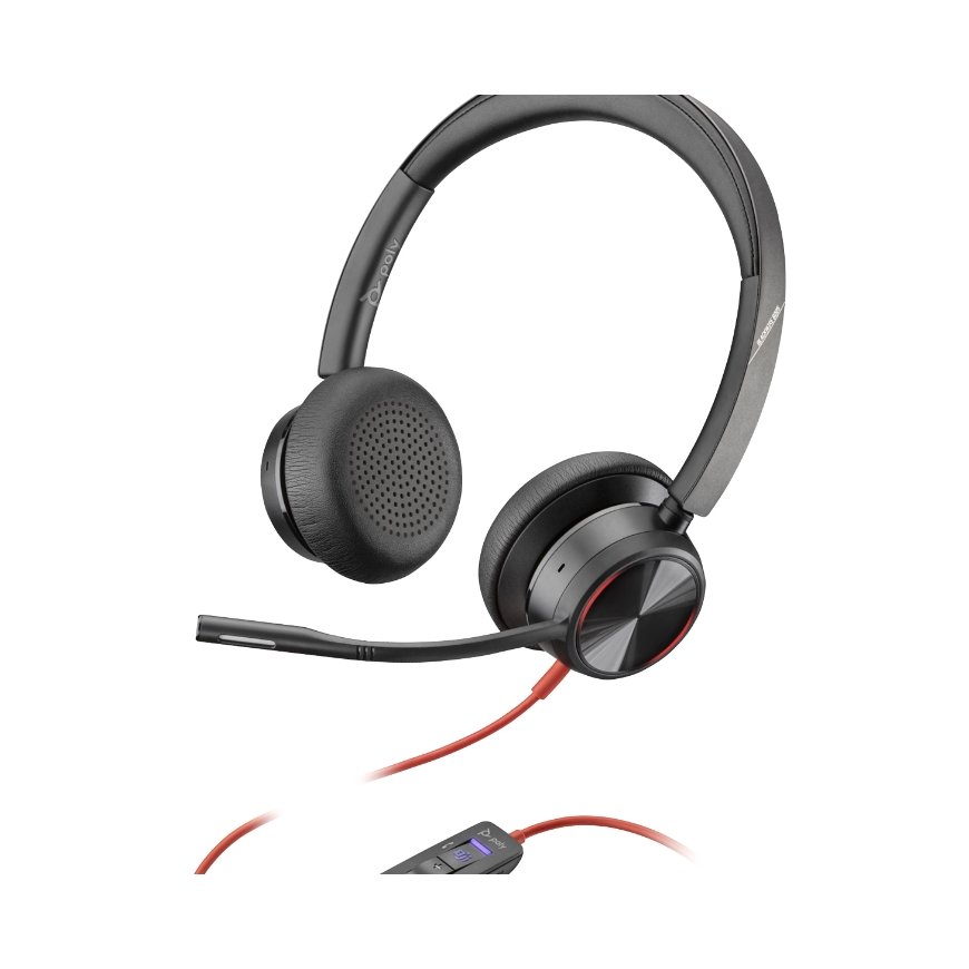 POLY Blackwire 8225 Headphones Wired Head-band Office/Call center USB ...