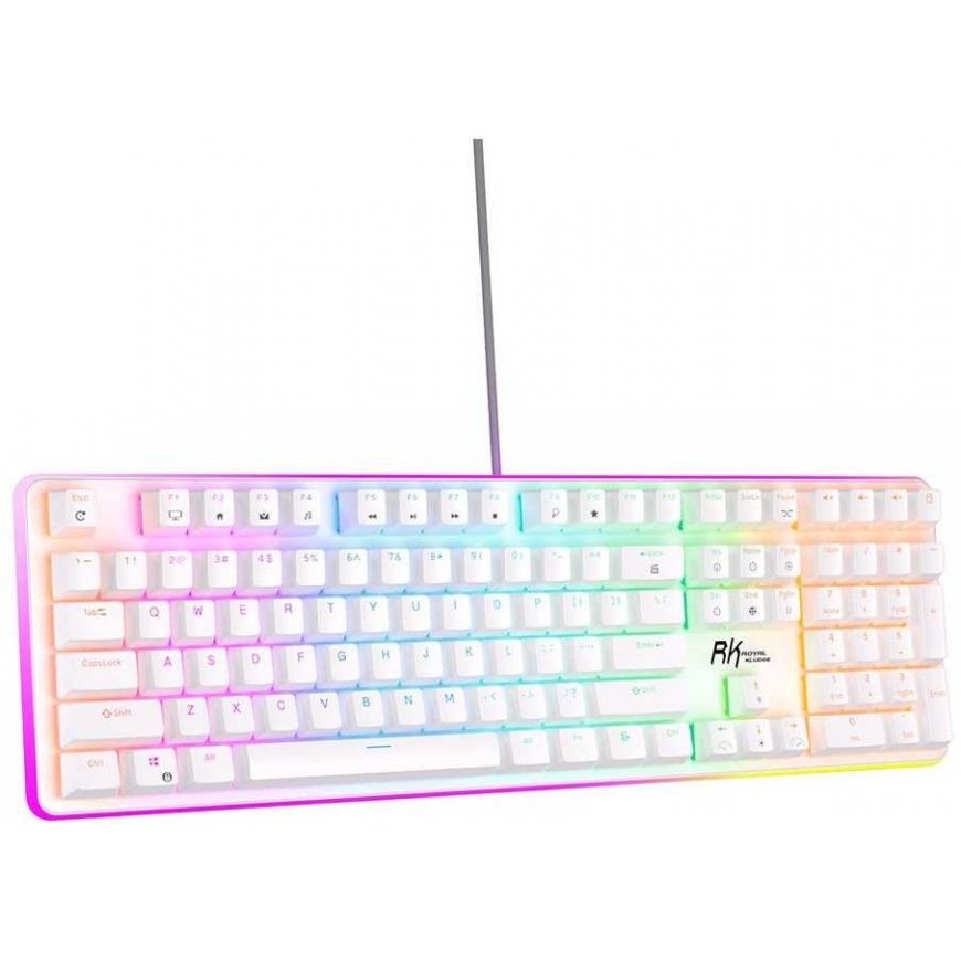 Royal Kludge RK918 RGB White Wired Mechanical Keyboard | 100%, Red ...