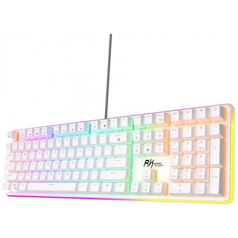 Royal Kludge RK918 RGB White Wired Mechanical Keyboard | 100%, Red ...