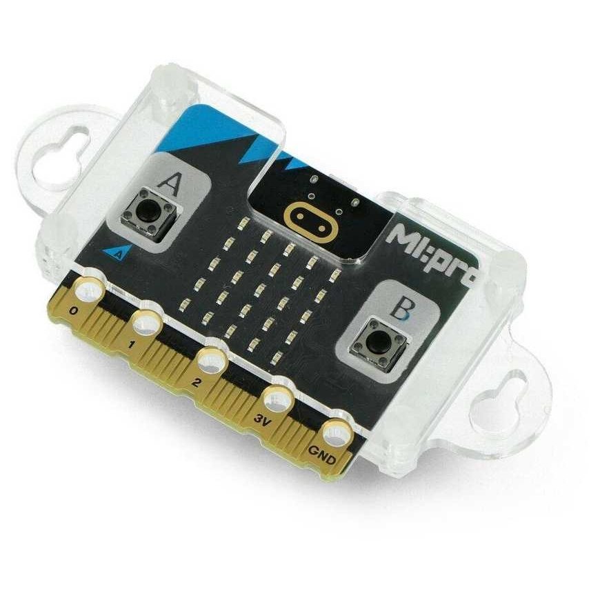 BBC micro:bit case V1 and V2 with side mounting brackets - clear ...