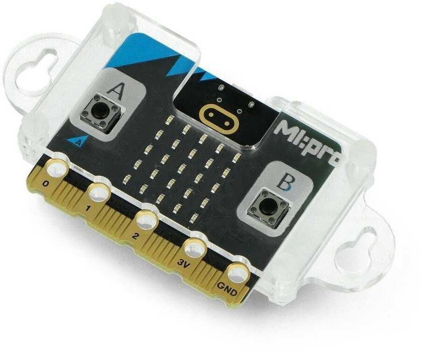 BBC micro:bit case V1 and V2 with side mounting brackets - clear ...