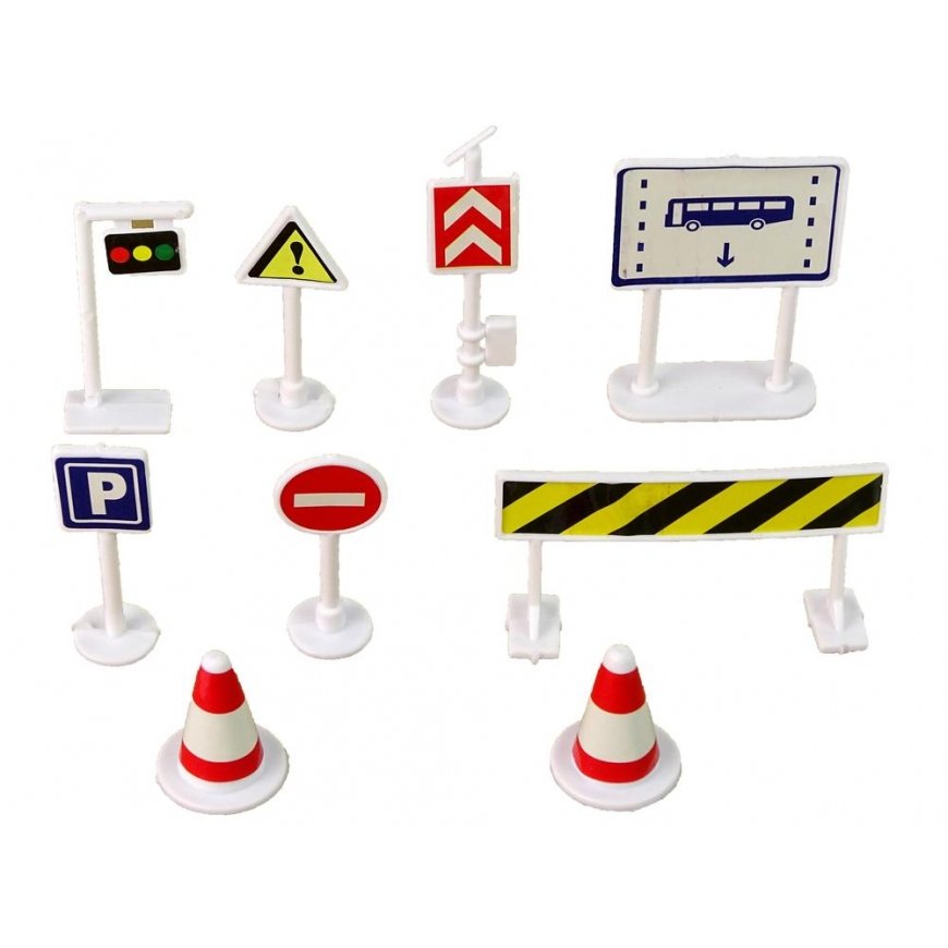 Lean Toys Sports Cars Set Resoraks Dinosaurs Accessories Road Signs ...
