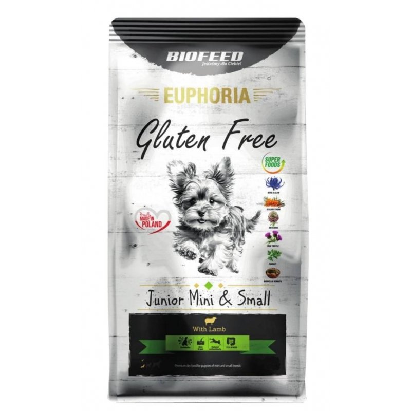 BIOFEED Euphoria Gluten Free Junior mini & small Lamb - dry dog food ...
