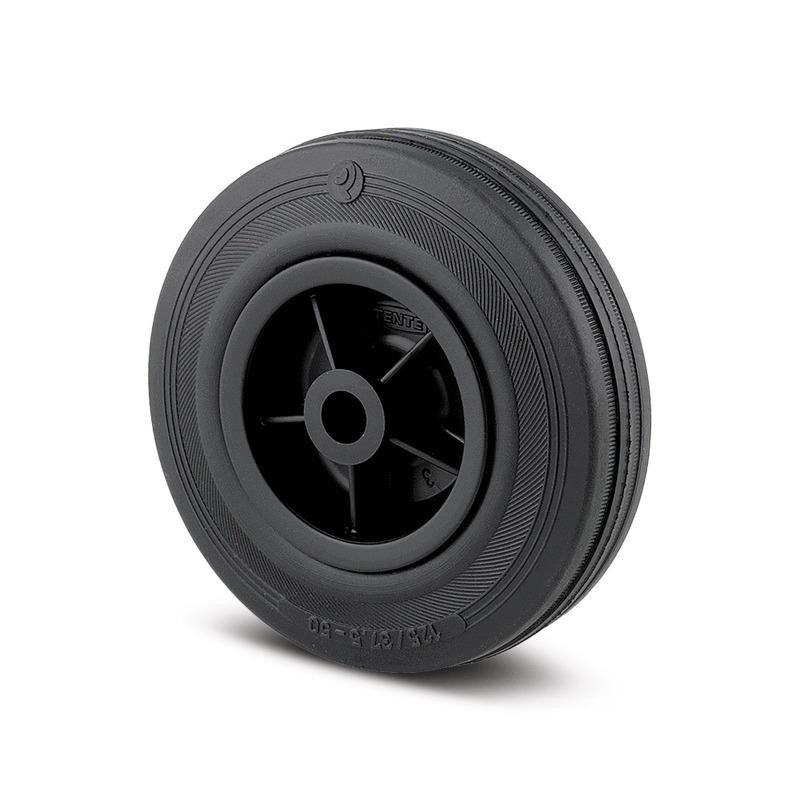 Tante Loose wheel, black solid rubber, Ø250x50 mm, Ø20xNL58, sliding ...