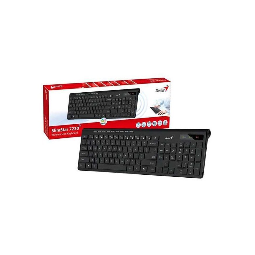 Genius Slimstar 7230 Copilot, keyboard AA, CZ/SK, multimedialny, slim ...