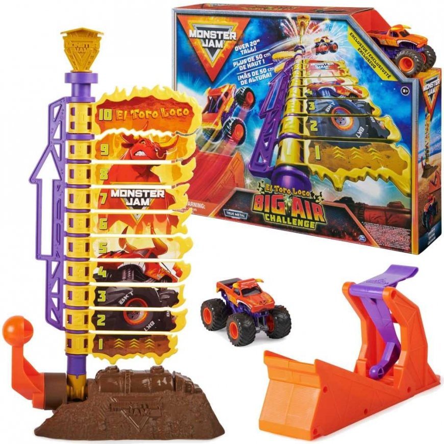 Monster Jam truck El Toro Loco Big Air Challenge ramp, wyrzutnia i ...