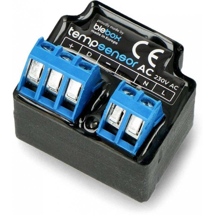 BleBox tempSensorAC - WiFi temperature sensor, 230VAC - up to 4 temperature probes ...