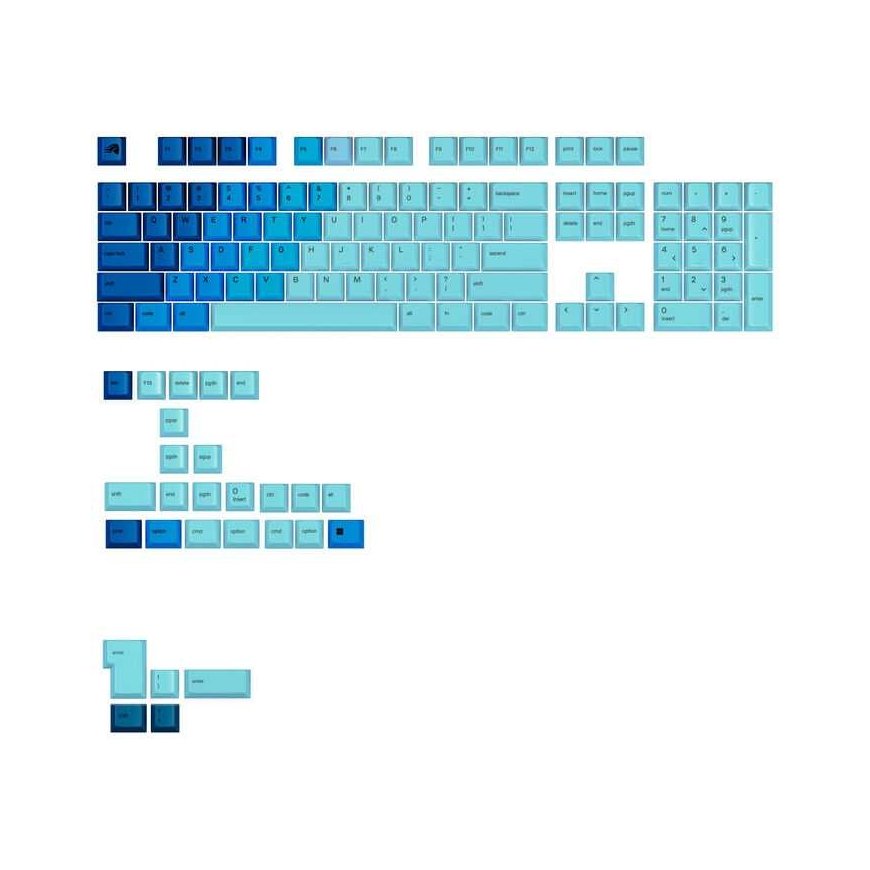 Keyboard Glorious GPBT Gradient Keycaps, ANSI Layout (US), PBT, Dye-Sub ...