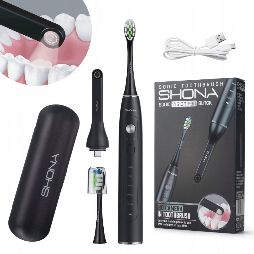 Toothbrush Shona Med Shona Sonic Vision Pro + camera Wi-Fi black ...