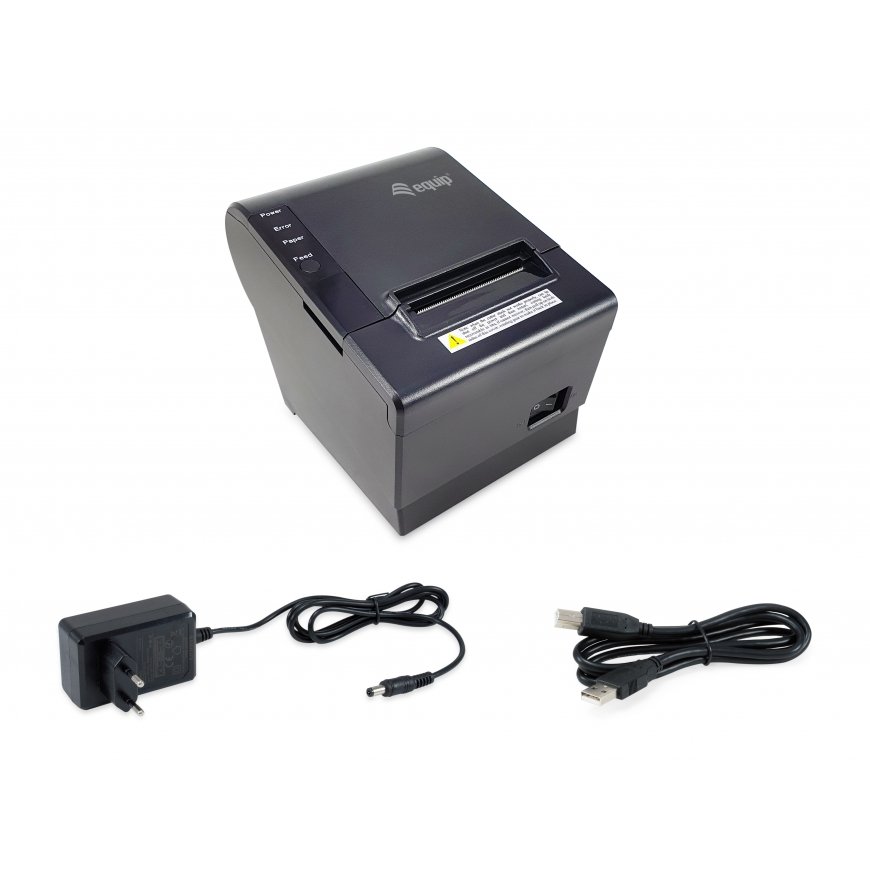 Equip 58mm Thermal POS Receipt Printer with Auto Cutter, USB/Ethernet/Cash Drawer connection ...