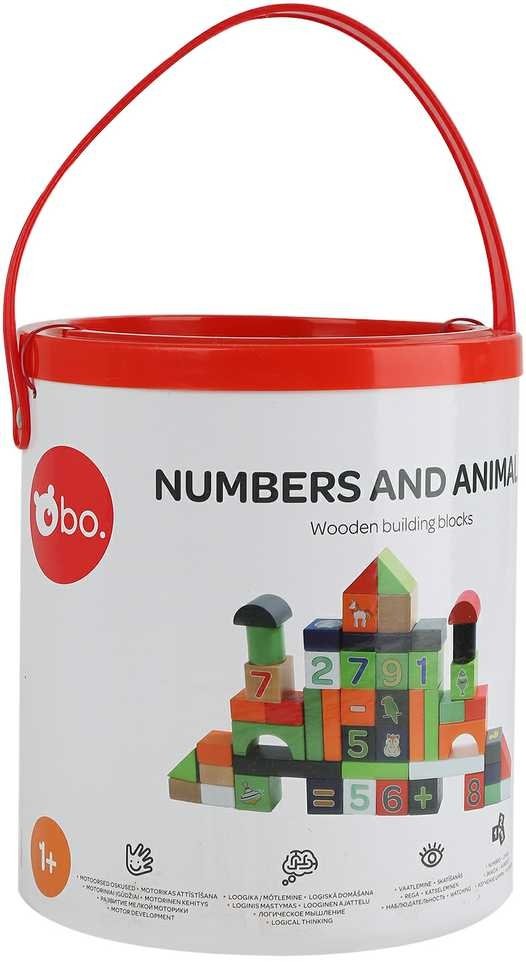 bo. Wooden blocks "Numbers and animals" 120477ML buy in the online ...