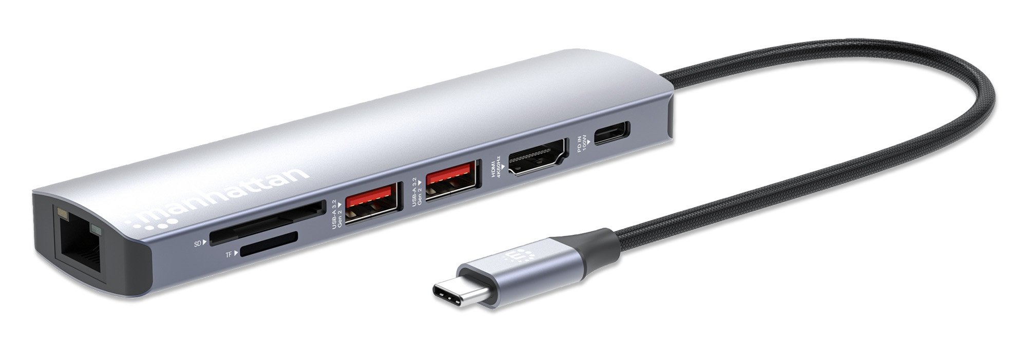Manhattan USB-C PD 7-in-1 4K Docking Station / Multiport Hub 153966 buy ...