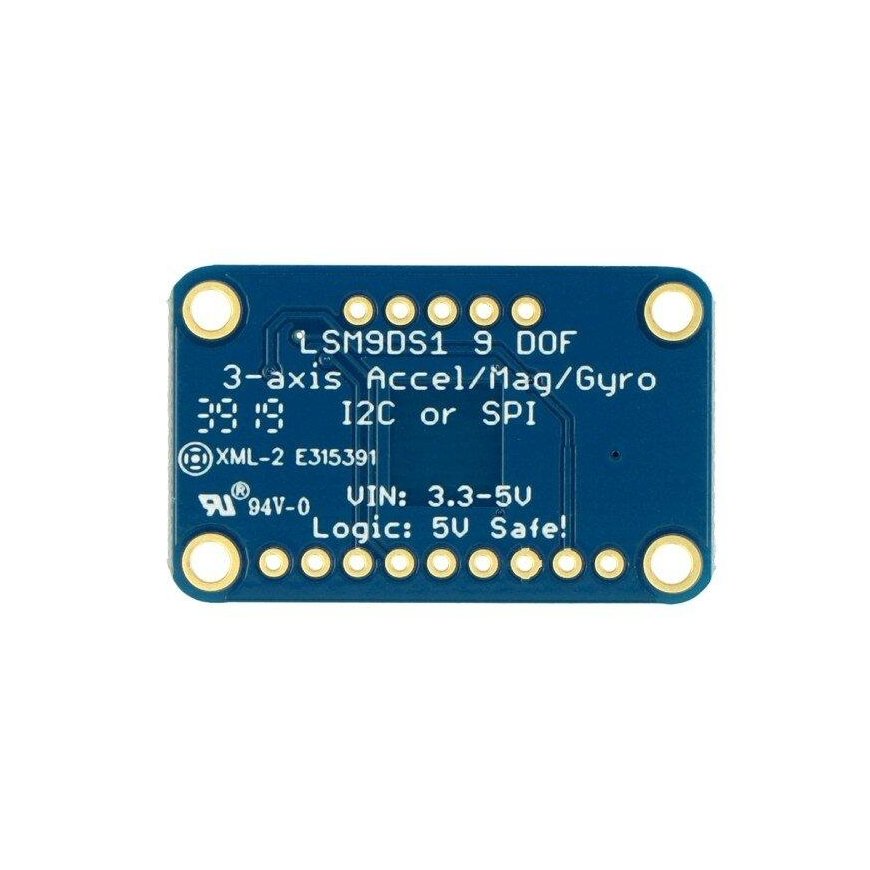 9-DOF 3-axis digital accelerometer, gyroscope, and magnetometer + temperature sensor, LSM9DS1 ...