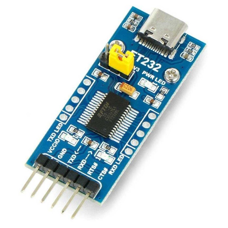 USB-UART TTL converter FT232 - USB Type C connector - Waveshare 20646 ...