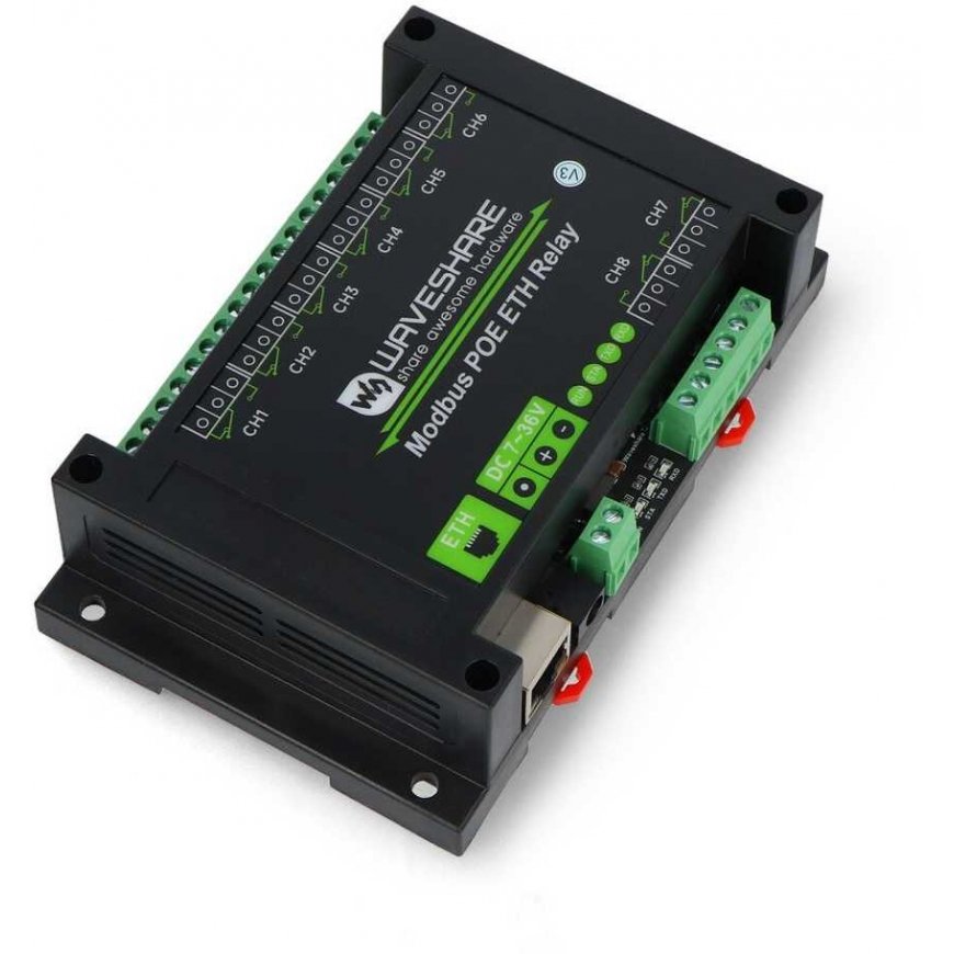 8-channel relay module with opto-isolation - 10A/250VAC/30VDC contacts ...