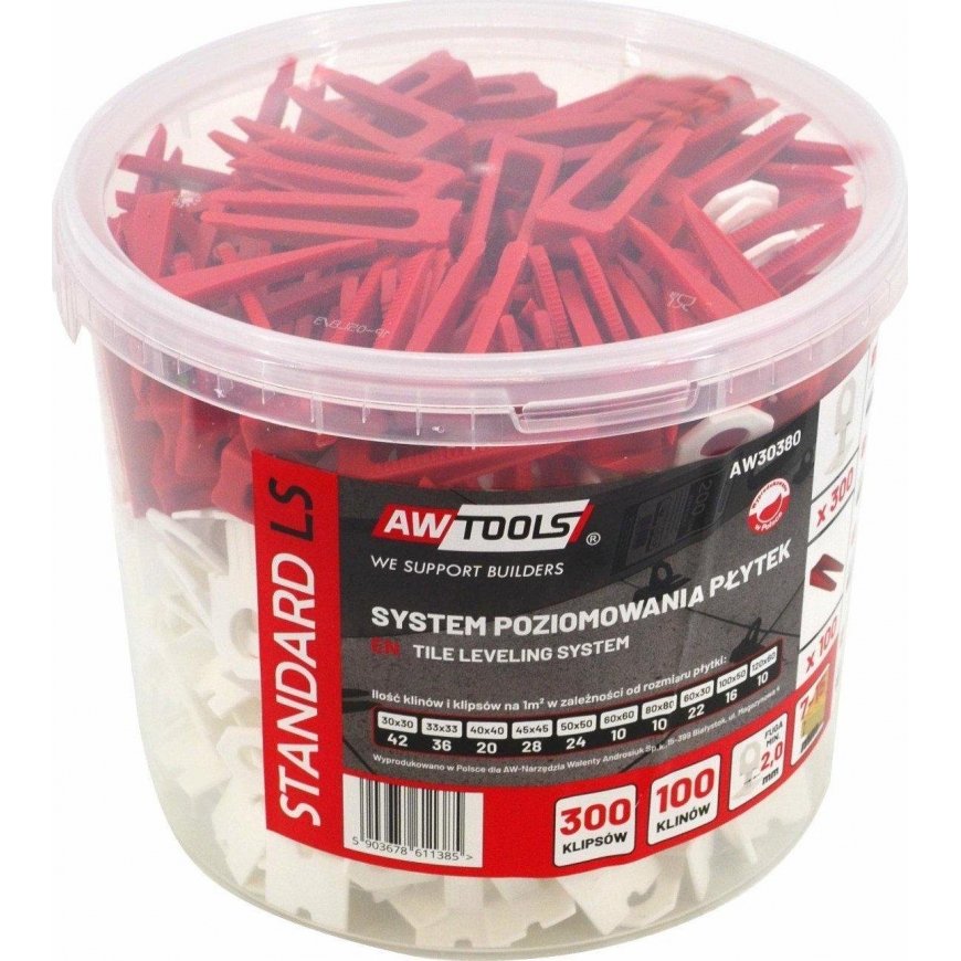 AW-Tools AWTOOLS SYSTEM POZIOMOWANIA PŁYTEK STANDARD 2.0mm - 7-15mm ...
