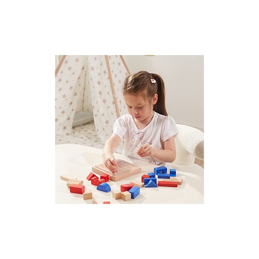 Viga Toys Viga Wooden Building Game 3D Montessori Blocks 44659 buy in ...