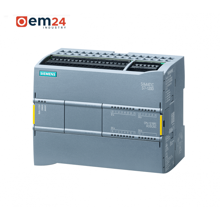 Siemens Interface SIMATIC S7-1200F, CPU 1215FC DC/DC/DC PROFINET 14 DI 24VDC/10 DO 24V DC ...
