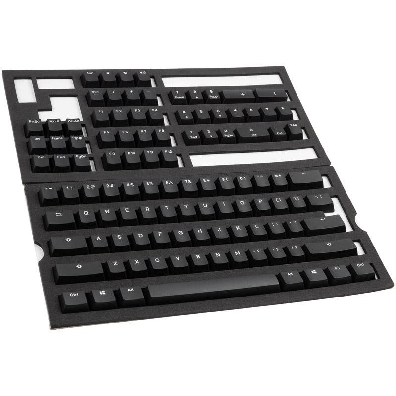 Keyboard Ducky Duck Phantom Black PBT Double-Shot Keycap Set, US layout ...