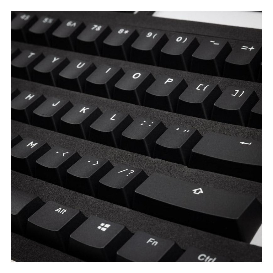 Keyboard Ducky Duck Phantom Black PBT Double-Shot Keycap Set, US layout ...
