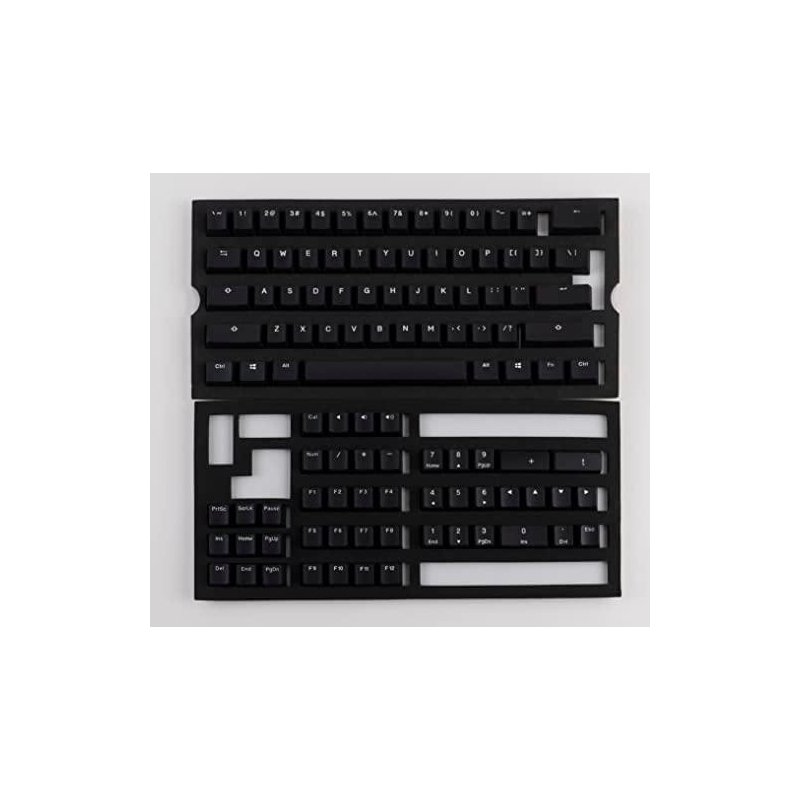 Keyboard Ducky Duck Phantom Black PBT Double-Shot Keycap Set, US layout ...