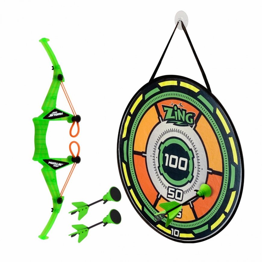 ZING bow with arrows and target Air Storm Bullz Eye, assort., AS200 ...
