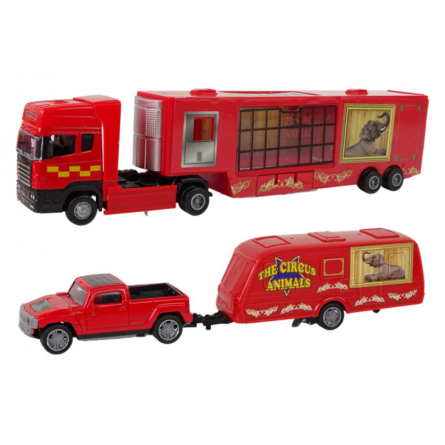 Leantoys Lean Cars Circus Animals Vehicle Set Circus Animals Truck ...
