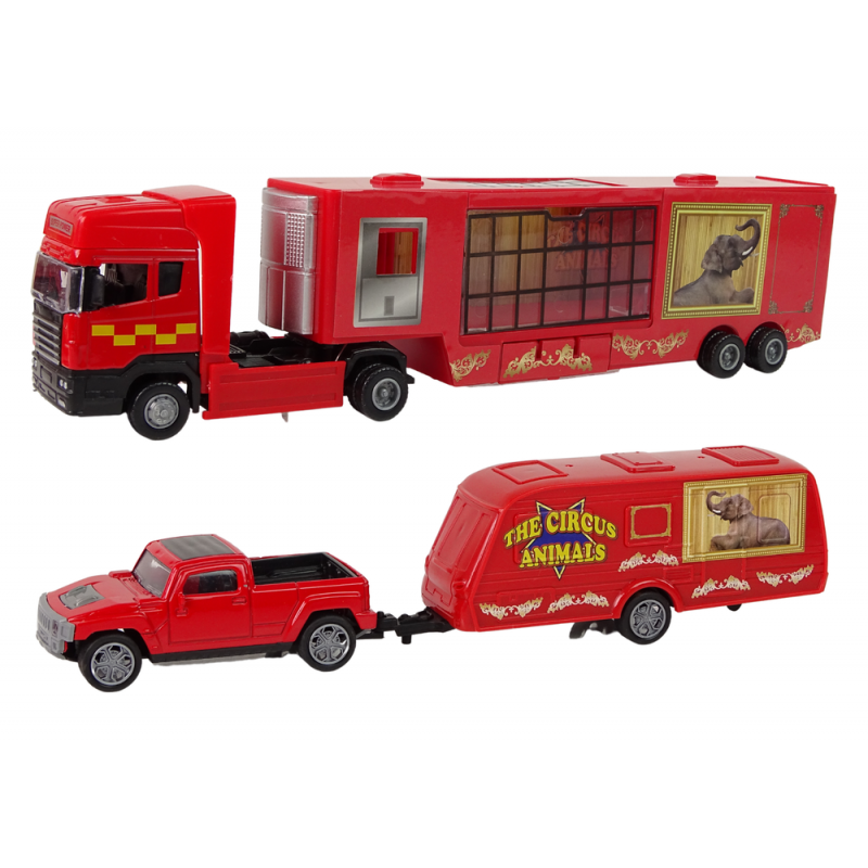 Leantoys Lean Cars Circus Animals Vehicle Set Circus Animals Truck ...