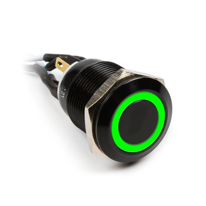 Impactics power button for PC 19 mm, IP65, alias LED (LAN_22_IP65_ALB ...