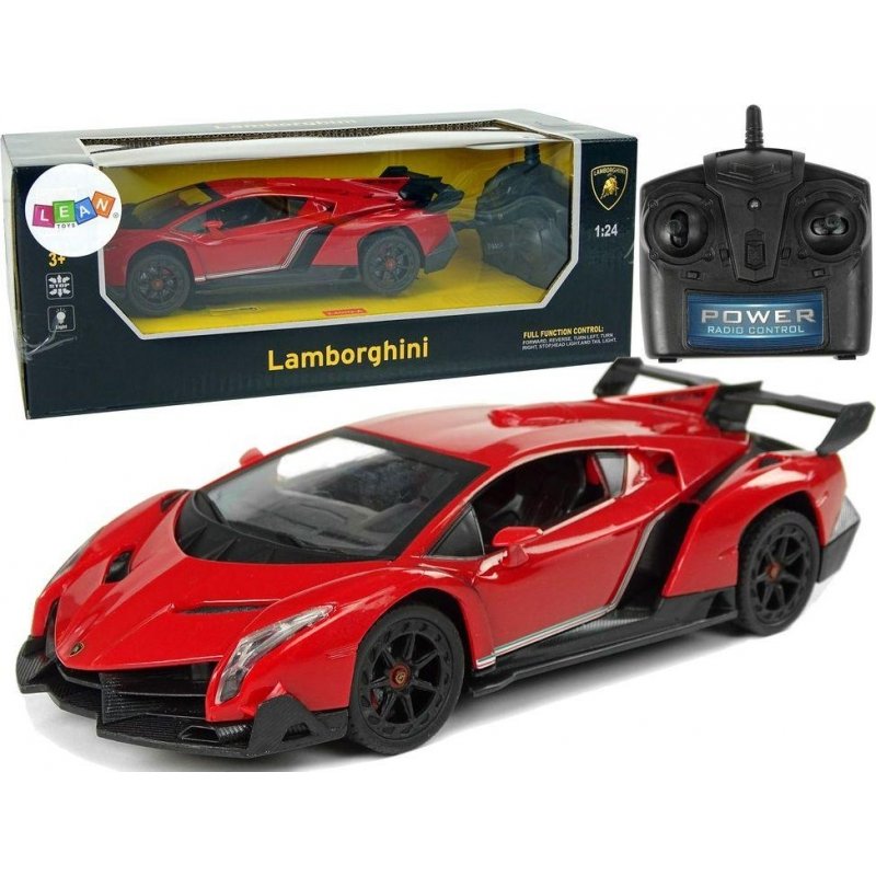 Lean Cars Radio Controlled Lamborghini Veneno 1:24 Red with Remote Control LT9739 купить в ...