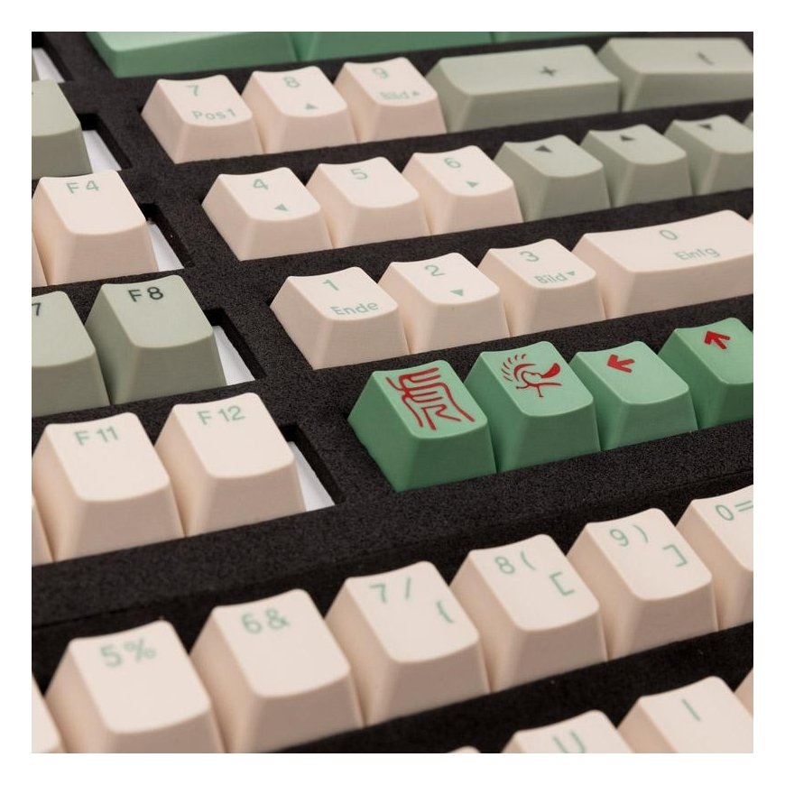 Keyboard Ducky PBT Double-Shot Keycap Set Matcha - DE Layout DKSA109 ...
