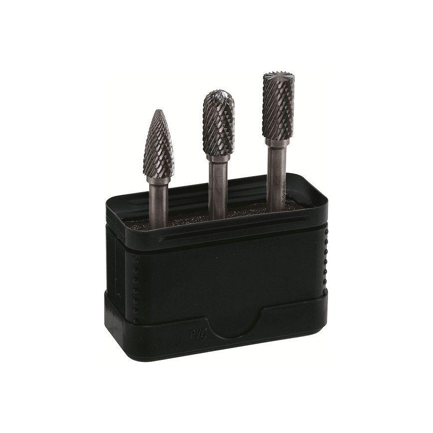 3 pcs in the set rotary files for metal: ZYA-S end mill, rounded ...