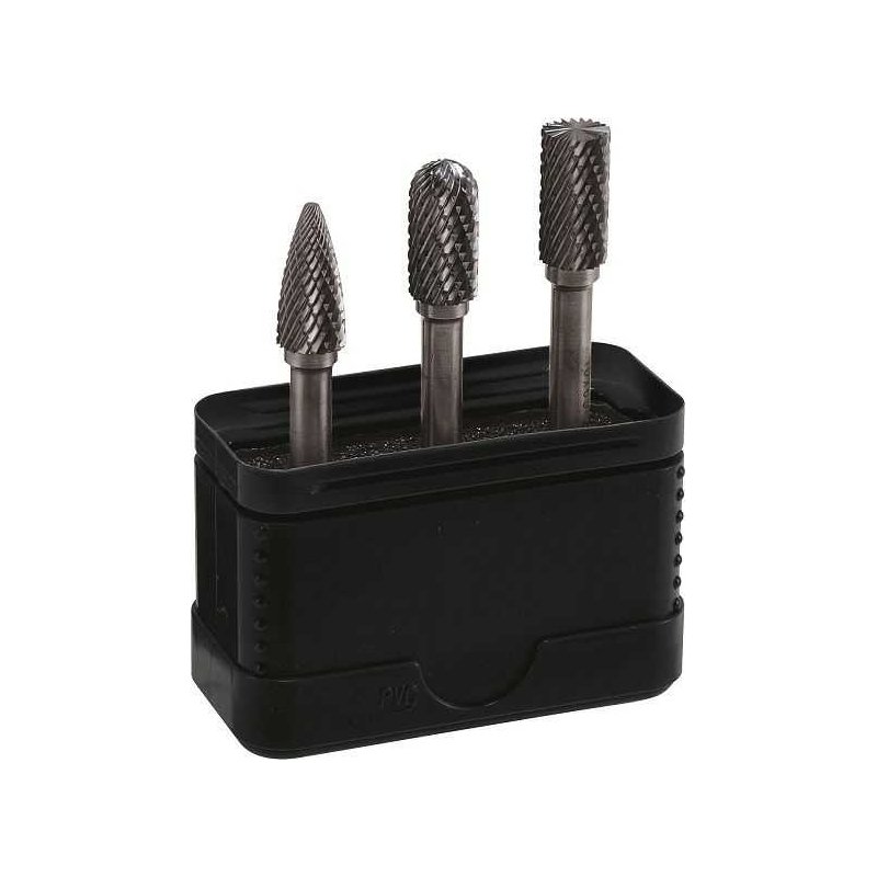 3 pcs in the set rotary files for metal: ZYA-S end mill, rounded ...