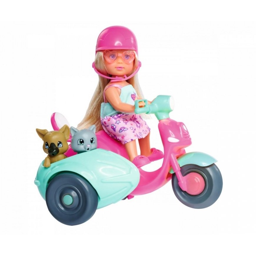 SIMBA Doll Evi on a scooter with a dog and a cat 4052351032007 buy in ...