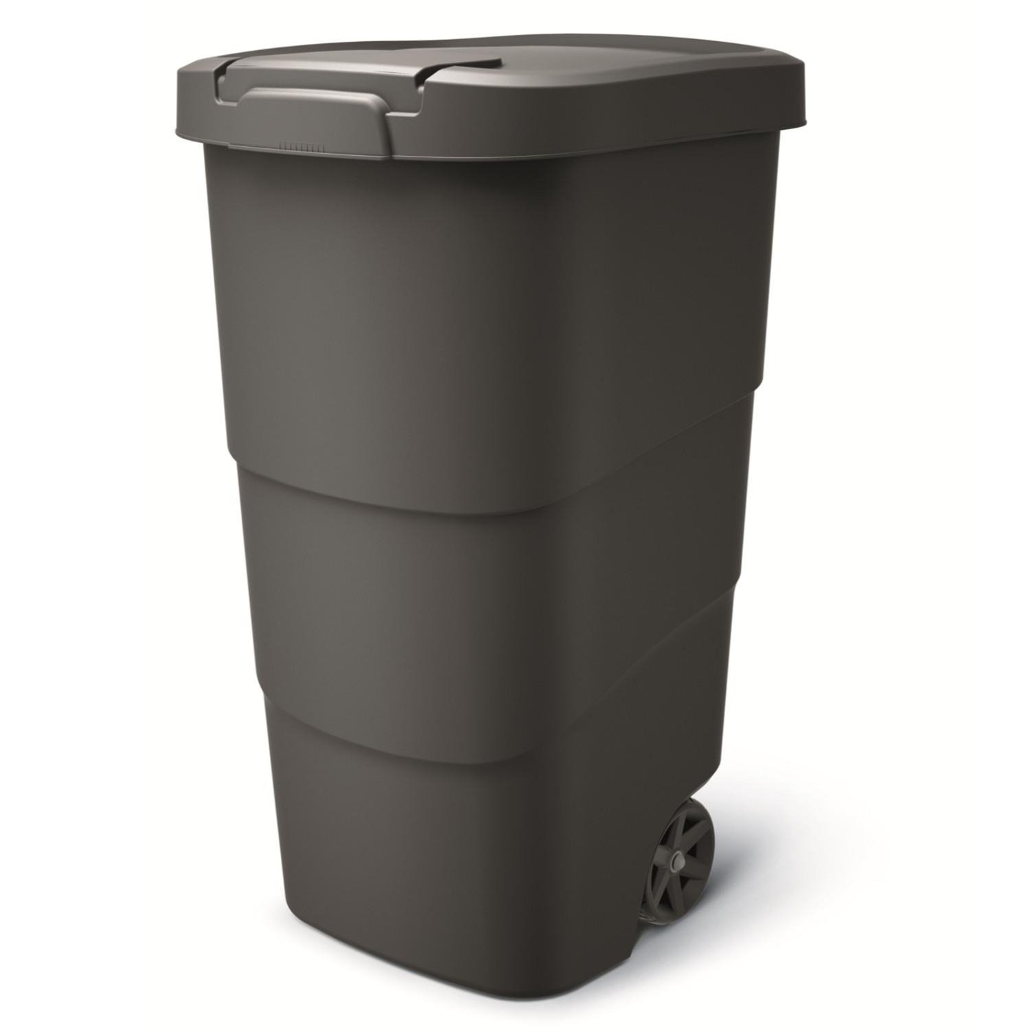 Prosperplast Wheeler 110L Wheelie Bin with Wheels and Lid Large ...