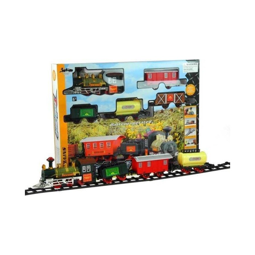 Lean Cars Battery Powered Train Set, 4 Car Locomotive buy in the online ...