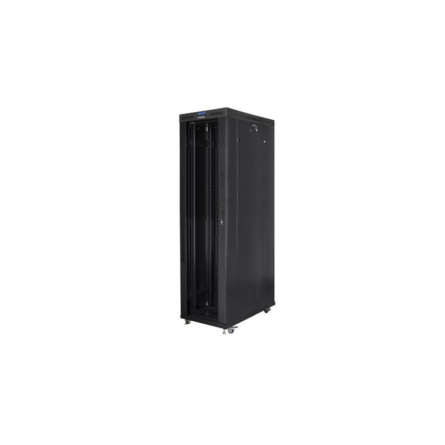 Standing rack cabinet 19 inches 47U 800x1200mm, glass LCD doors (FLAT ...