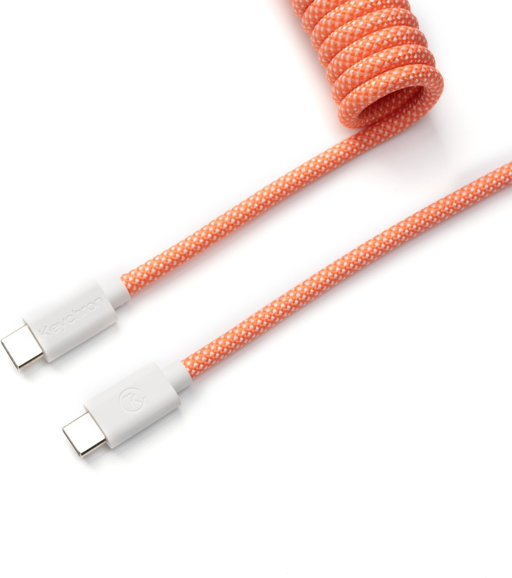 Keychron Coiled Aviator Cable keyboard spiral cable, orange-red Cab-14 ...